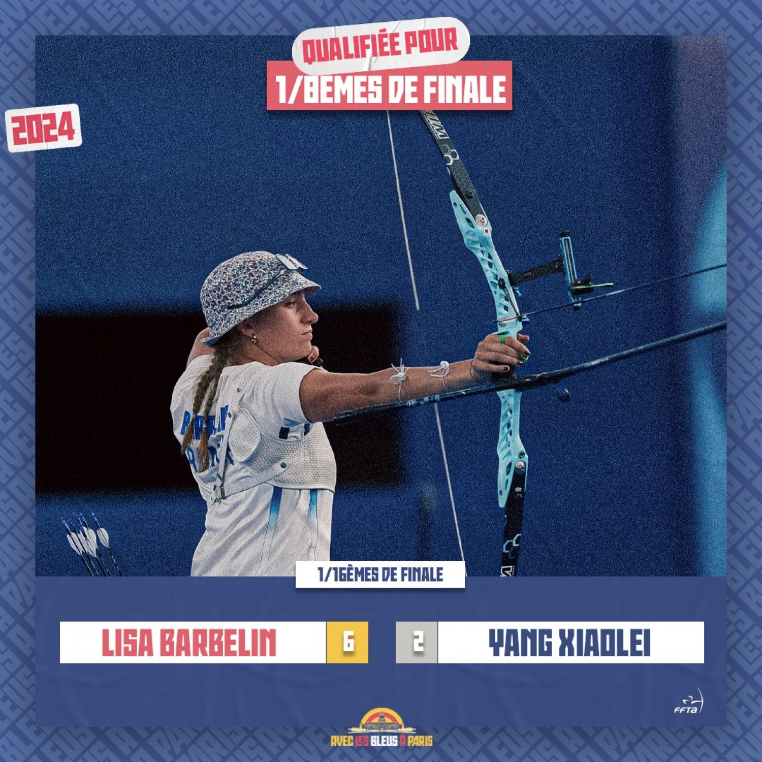 En tir à l’arc, la locale Lisa Barbelin s’est qualifiée pour les 8èmes ...