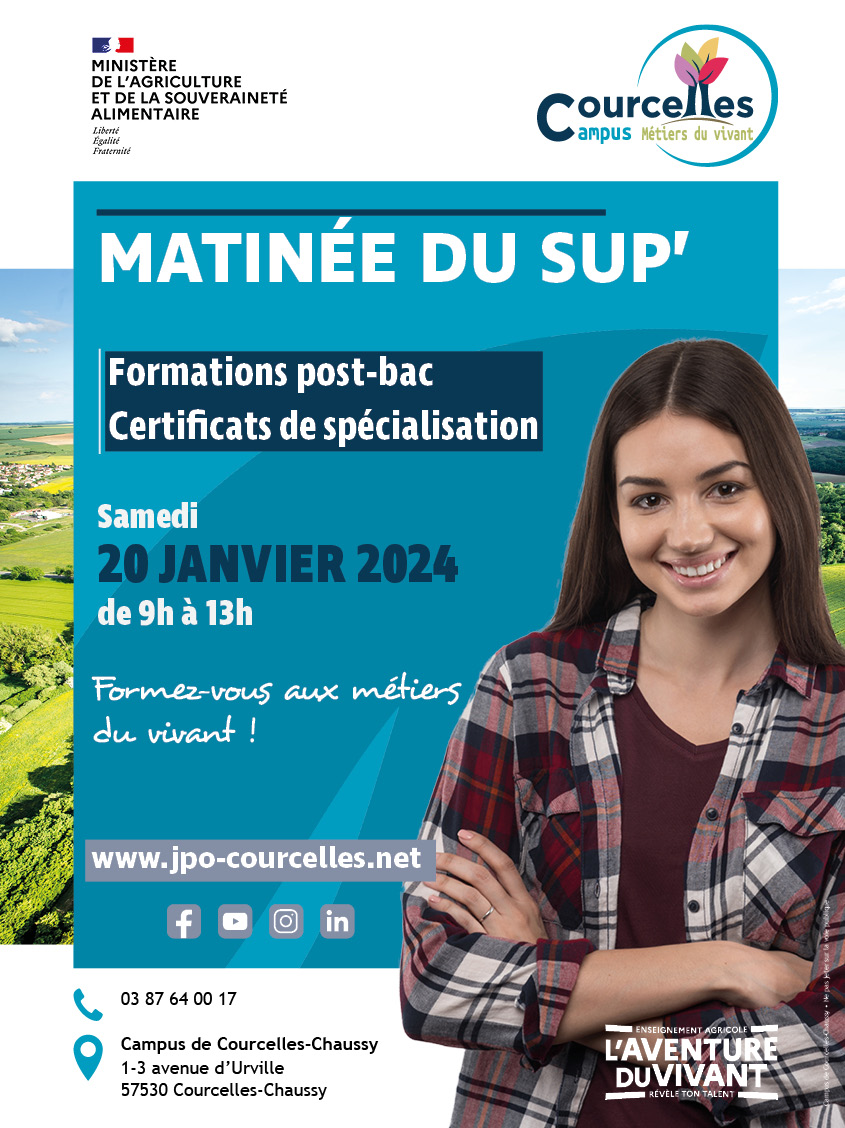 Information : Matinée du sup' découvrez les formations post-bac de l'enseignement agricole ...